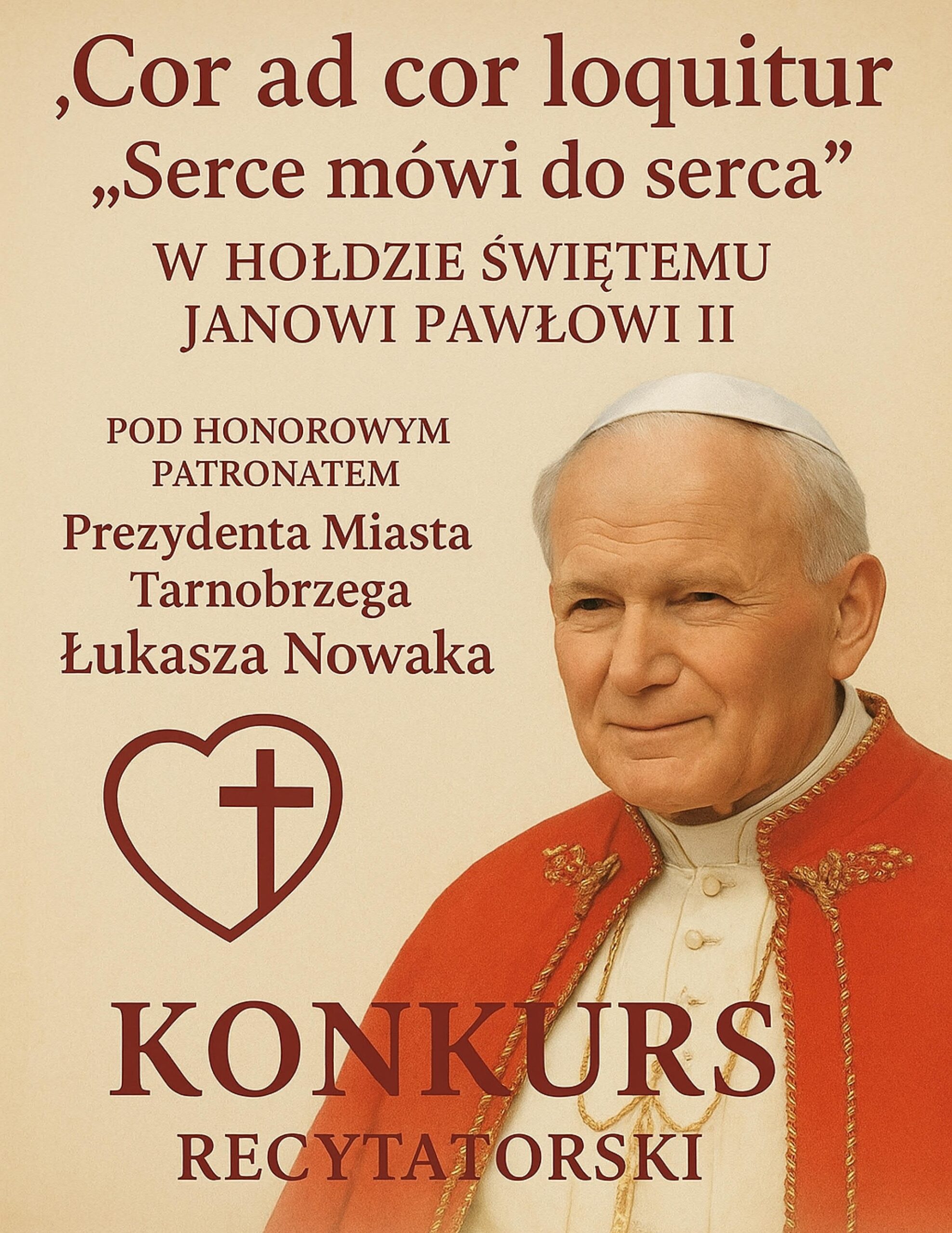 ,,Cor ad cor loquitur ‘’ – ,, Serce mówi do serca’’ - Miejski Konkurs ...